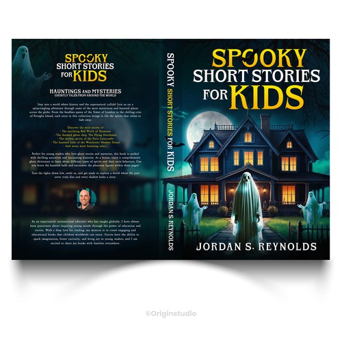 Designs | Spooky Short Stories for Kids Cover and Back | Book cover contest