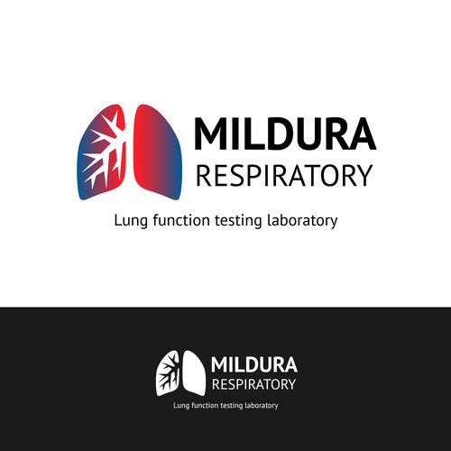 Create a professional, sophisticated logo for a lung function testing ...