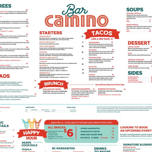 Designs | Hip Modern Mexican Restaurant menu | Menu contest