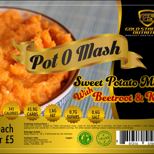 Designs | Create a label for a sweet potato mash aimed at the health ...