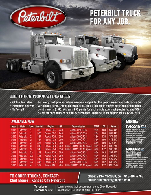 Peterbilt October 2014 | Postcard, flyer or print contest
