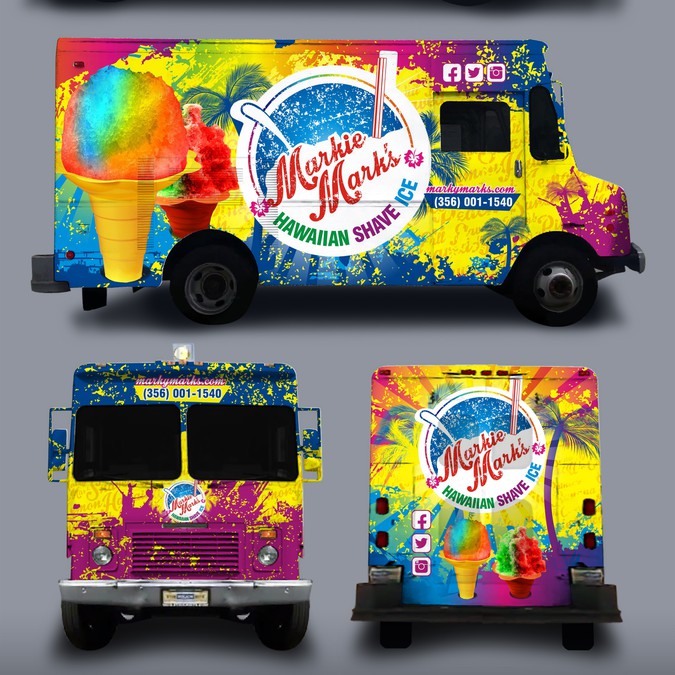Design a creative Hawaiian Shaved Ice Truck Wrap!! | Car, truck or van ...