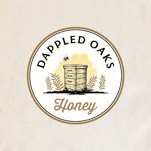 Designs | honey label (logo) for Dappled Oaks Farm | Logo design contest