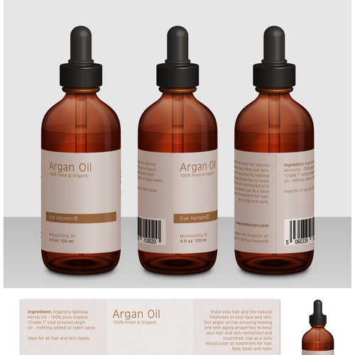 Create an elegant label for a premium hair & skin oil bottles | Product ...