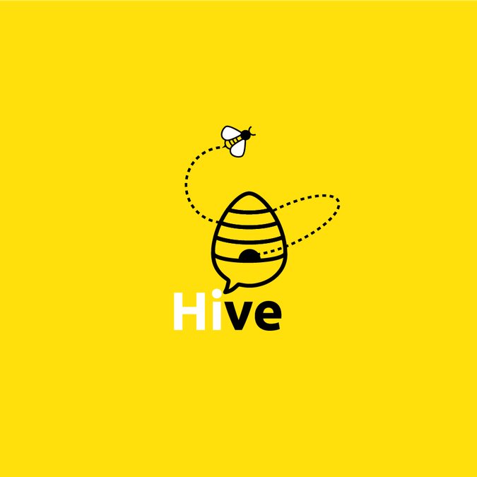 Logo for "Hive", a social network with an emergent hive mind | Logo ...