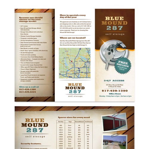 Self Storage Brochure | Print or packaging design contest