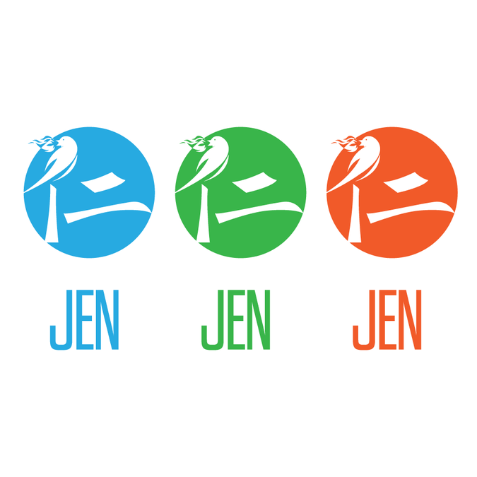 Create an inspiring logo for a film production called Jen Jen Films ...