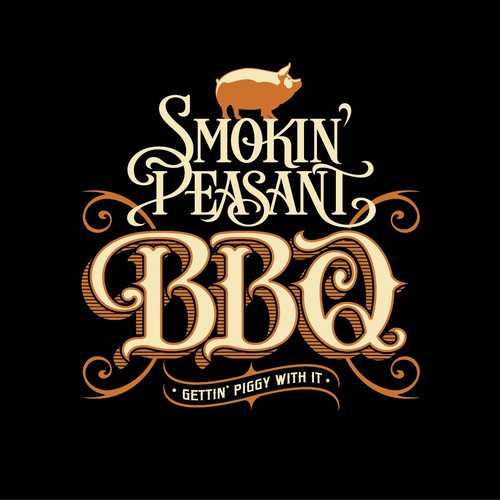 Create a vintage BBQ logo for Smokin' Peasent BBQ | Logo & brand ...