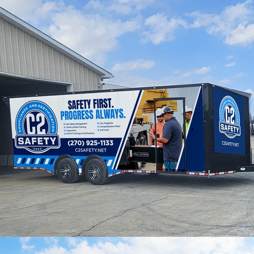 Designs | FULL Trailer Wrap - Construction Safety Company | Car, truck ...