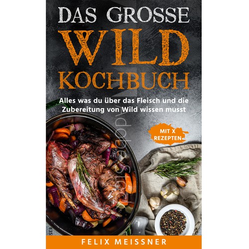 Designs | wild meat cookbook cover | Book cover contest