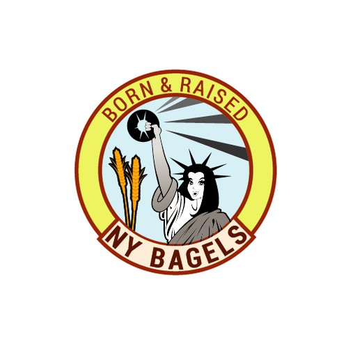 NEW YORK BAGEL SHOP create modernized Statue of Liberty! | Logo design ...