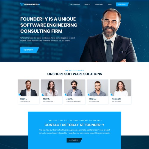 Designs | Software Consulting Firm Homepage design | Web page design ...