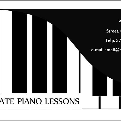Business Card for private piano lessons | Stationery contest