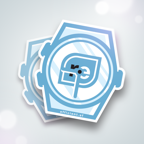 Make an epic, minimalist logo sticker for Ridiculously Efficient ...