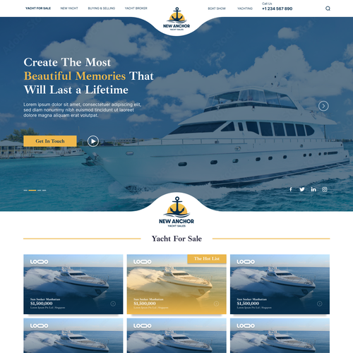 Designs | 🛥️ 👙🚤 Awesome boat / yacht brokerage firm changing the ...