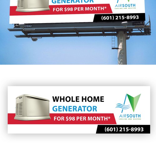 Designs | Create a billboard offering a whole home generator | Signage ...