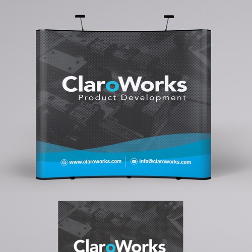 Design a futuristic trade show poster that embodies the beauty of ...