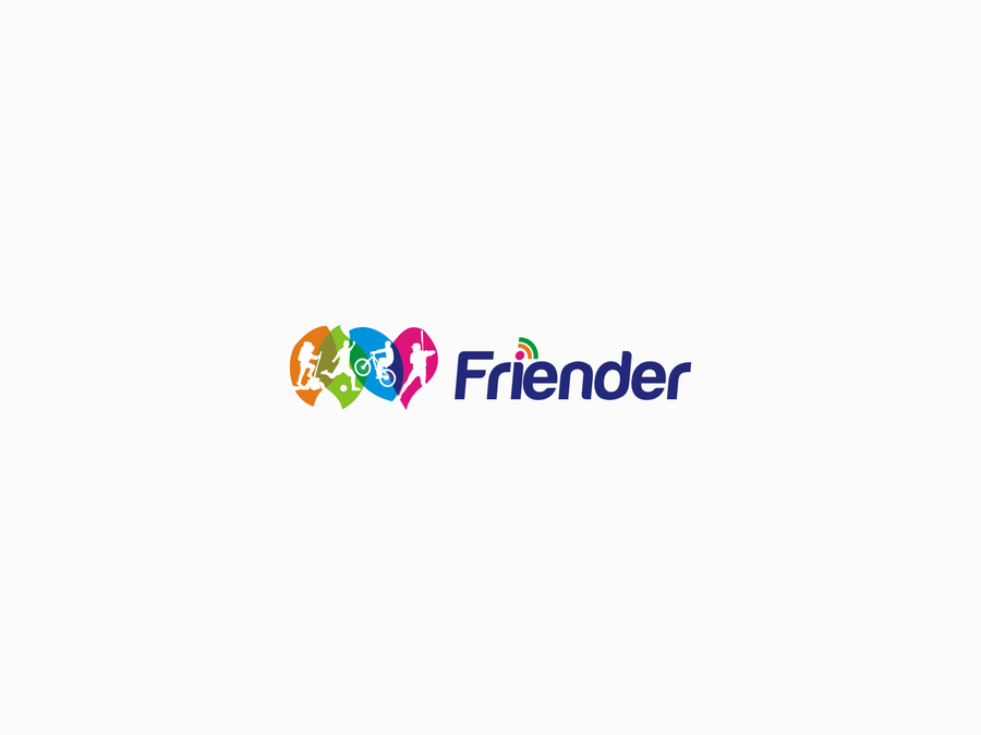 CREATE FUN, PLAYFUL AND COLORFUL LOGO "FRIENDER," THE NEXT TINDER ...