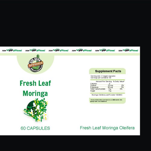 Create the next product label for Fresh Leaf Moringa Oleifera | Product ...