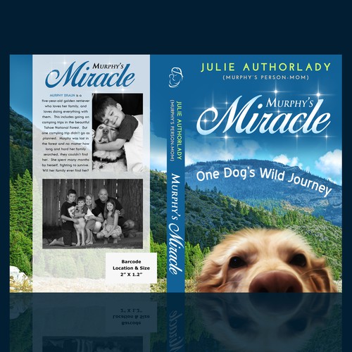 Book Cover for Murphy's Miracle - A Lost Dog Story | Book cover contest