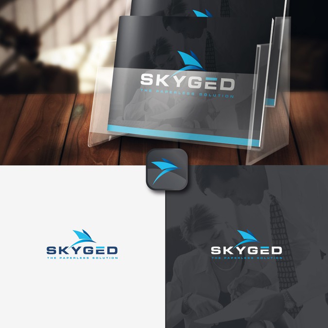 SKYGED looks for the best logo for his paperless solution #geek | Logo ...