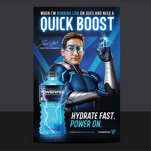 Designs | Design a Superhero/Powerade Advertisement | Poster contest