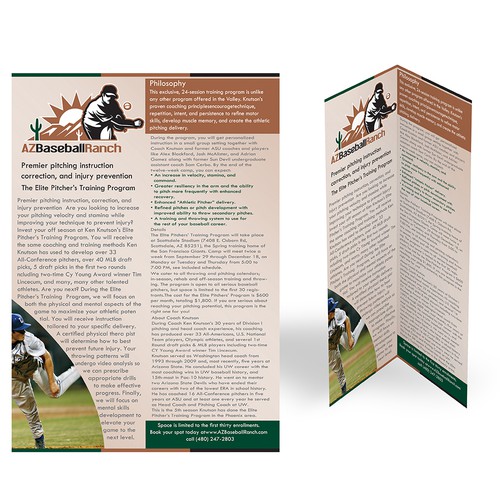2-Sided Flyer for Elite Baseball Pitching Camps | Other business or ...