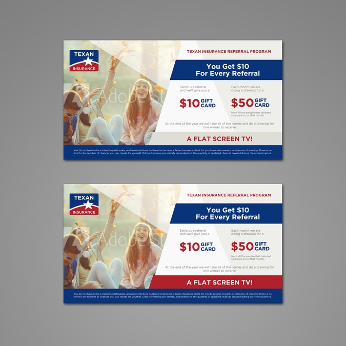Referral Program Flyer | Postcard, flyer or print contest