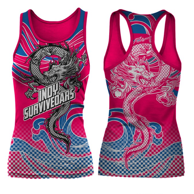 Awesome new jersey for Indy SurviveOars dragon boat racing team ...