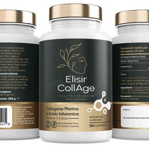 Designs | Elisir CollAge - Peel Back - Multi Lingual - Label Creation ...