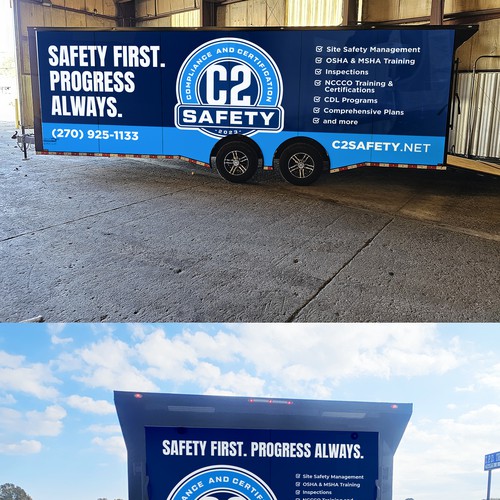 Designs | FULL Trailer Wrap - Construction Safety Company | Car, truck ...