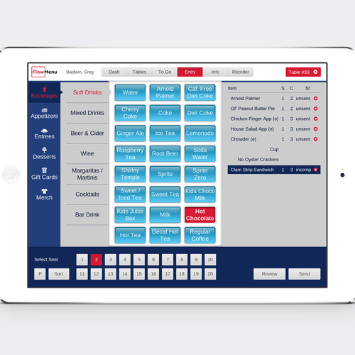 Redesigning a new user interface for a restaurant point-of-sale system ...