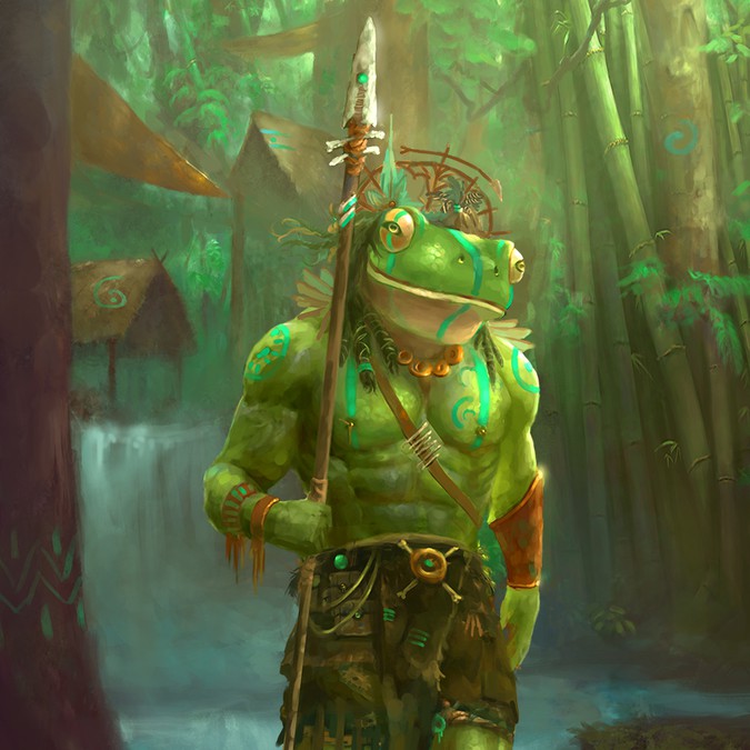 Create concept art of a warrior frog! | Character or mascot contest