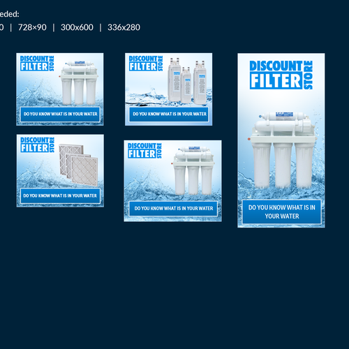Design a display ad for for an ecommerce company selling water ...