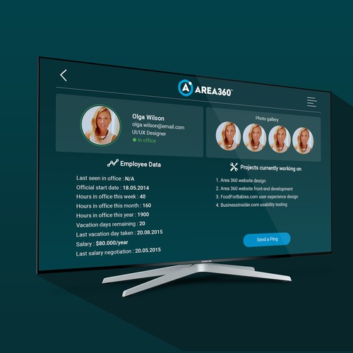 Engaging Employee Tracking Interface | Web page design contest