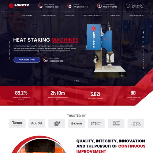 Designs | Industrial Automation Machine Maker Home Page Redesign | Web ...