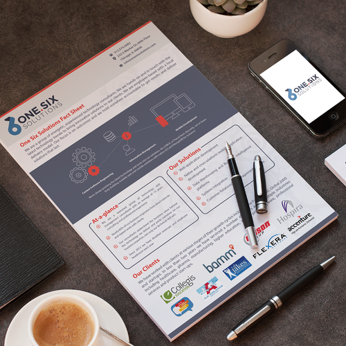 Marketing Slick For An IT Consulting Firm | Stationery contest