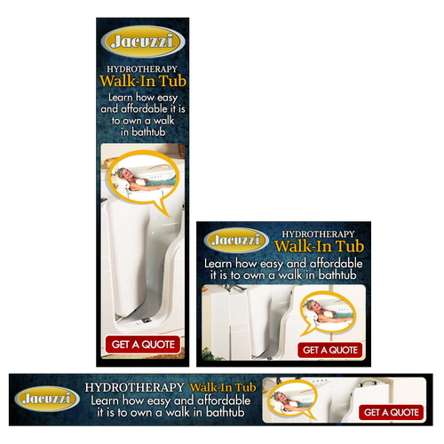 Designs | Jacuzzi Walk In Bathtub Banner Ads | Banner ad contest