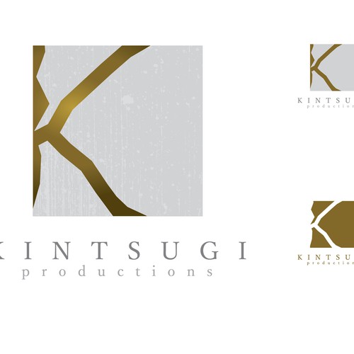 Create a mindful logo for Kintsugi Productions embracing it's ...