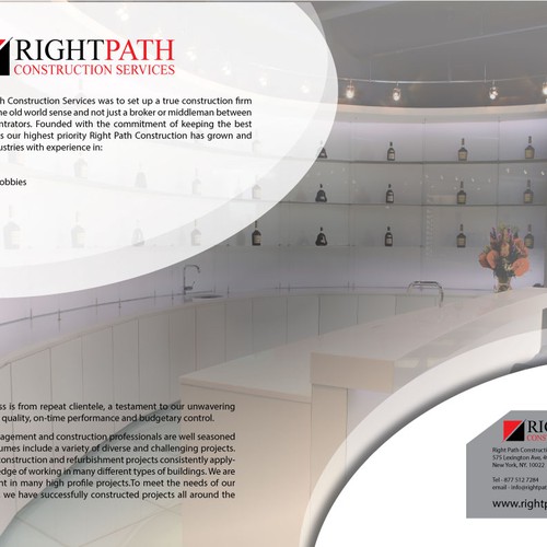 Designs | Right Path Construction looking for the Right brochure ...