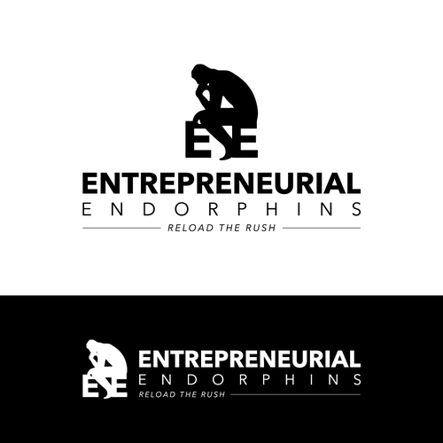 Designs | Thinker Statue logo Made from two E's | Logo design contest