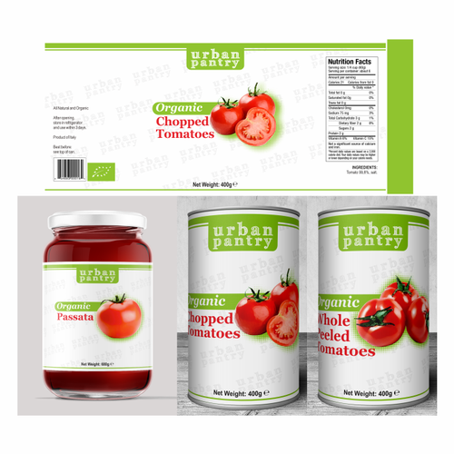 Organic Tin Tomato Label Design | Product label contest