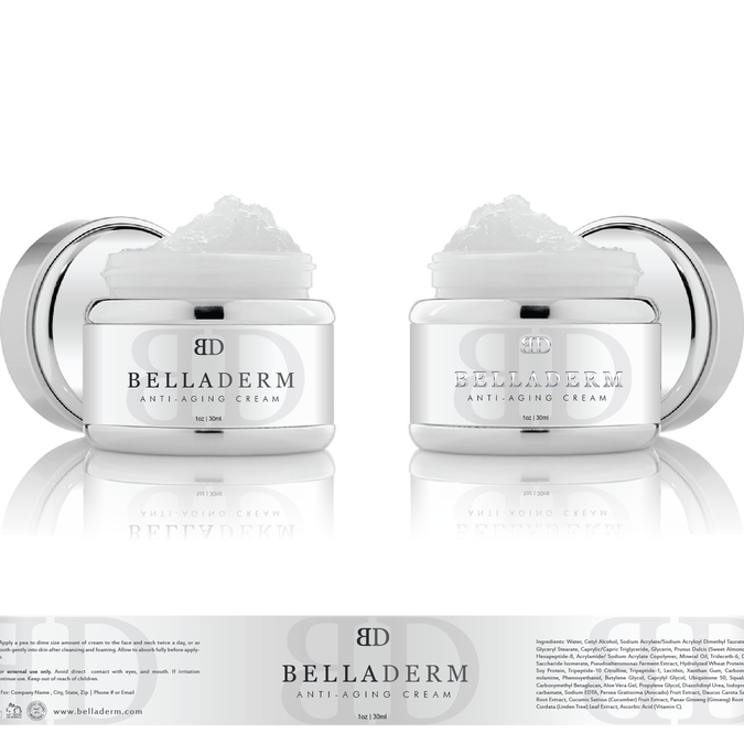 Design A Product Label For BellaDerm Anti-Aging Cream | Product label ...