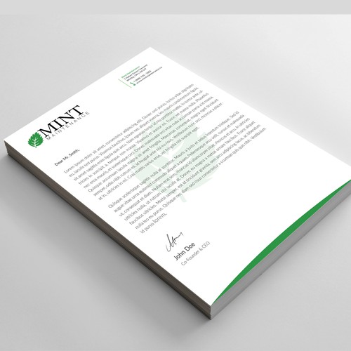 Letterhead creation for landscaping maintenance company | Stationery ...
