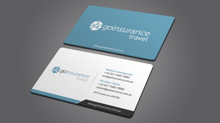 Travel Insurance emergency contact card design | Business card contest