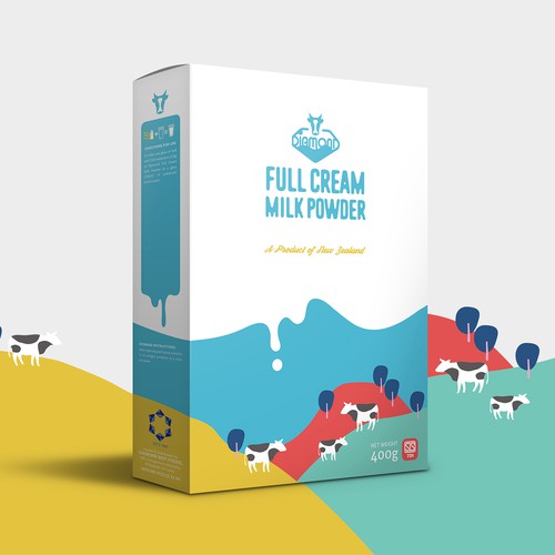 Design a colorful milk powder box packaging for one of Sri Lanka's ...