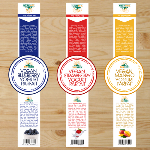 Design fresh/modern labels for new line of Vegan Yogurt Parfait Cups ...