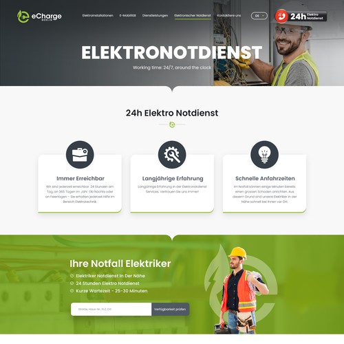 Designs | Gestalte eine neue Webseite für ein Elektro Unternehmen | Web ...