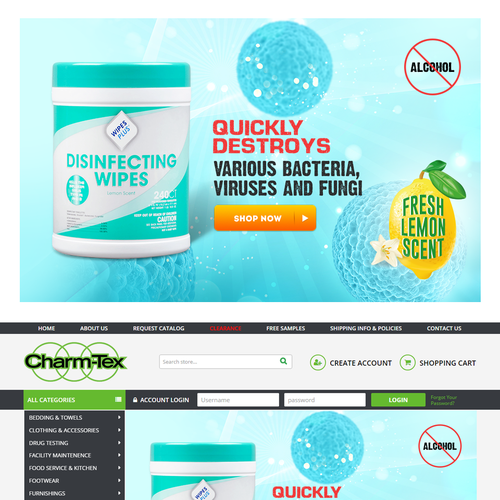 Alcohol free wipes banner | Banner ad contest