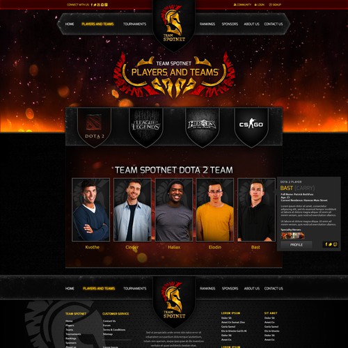 Designs | team spotnet | Web page design contest